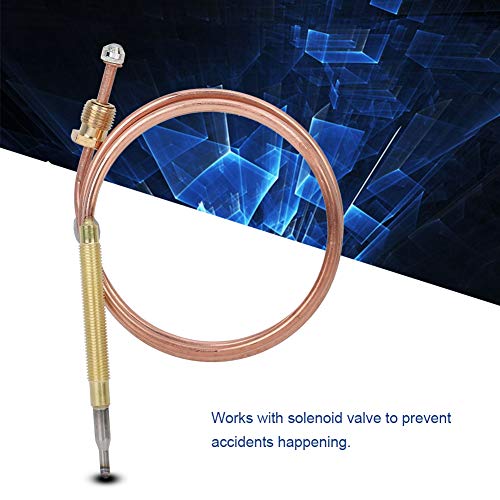Oumefar Patio Heater Thermocouple Universal Thermocouple for Gas Fireplace Fire Pit Thermocouple Failure Safety Control Valve Kit BBQ Grill Fire Pit Heater 600mm