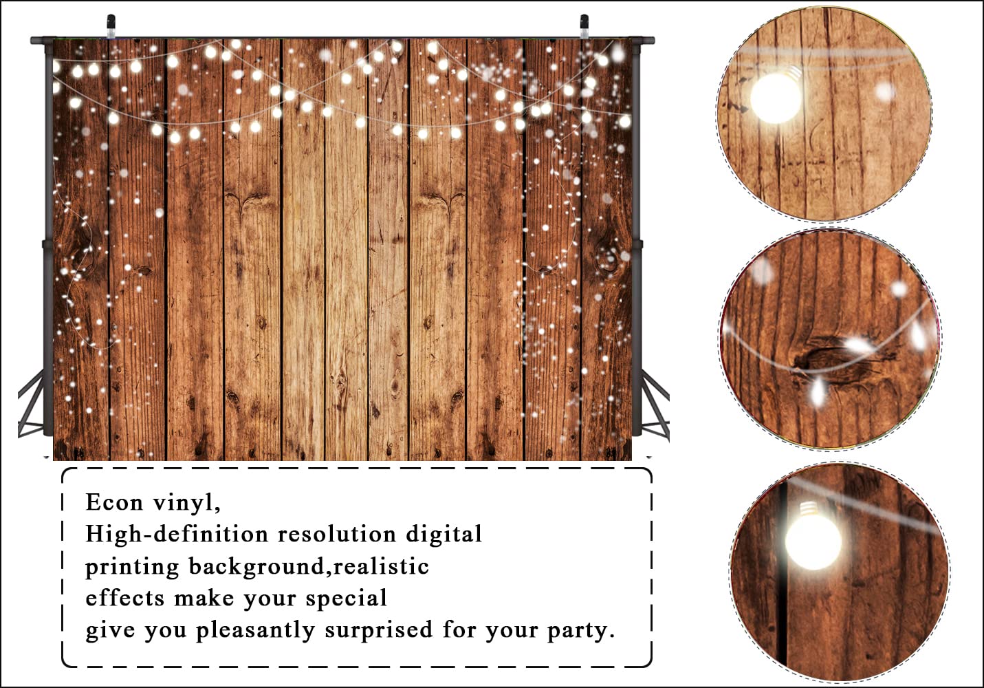 LTLYH 7x5ft Brown Wood Photography Backdrop Photographers Brown Photo Backdrop Retro Wood Wall Backdrop Baby Shower Birthday Party Banners Backdrop 216…