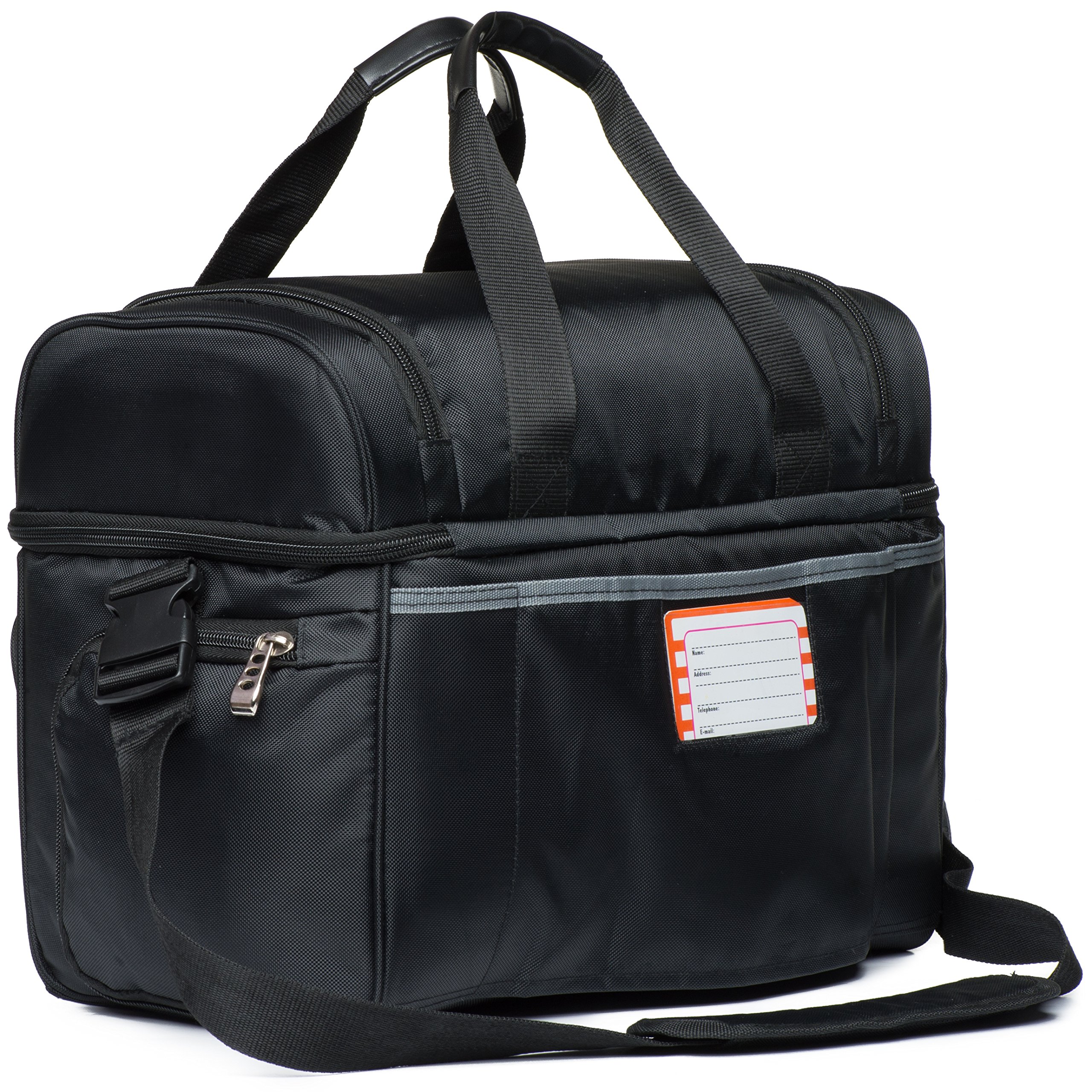 Large Cooler Bag with Dual Insulated Compartment, Heavy Duty Material, Thick Insulation and Replaceable Liners.