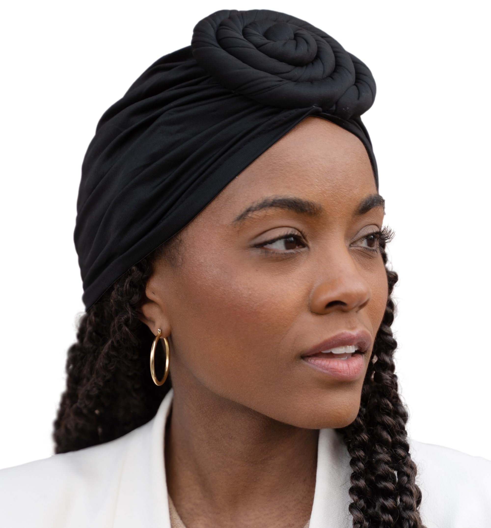 Olivia Sylx African Turban - Top Knot Turban & Pretied Head Wraps for Women - Stylish Head Turbans for Women Fashion