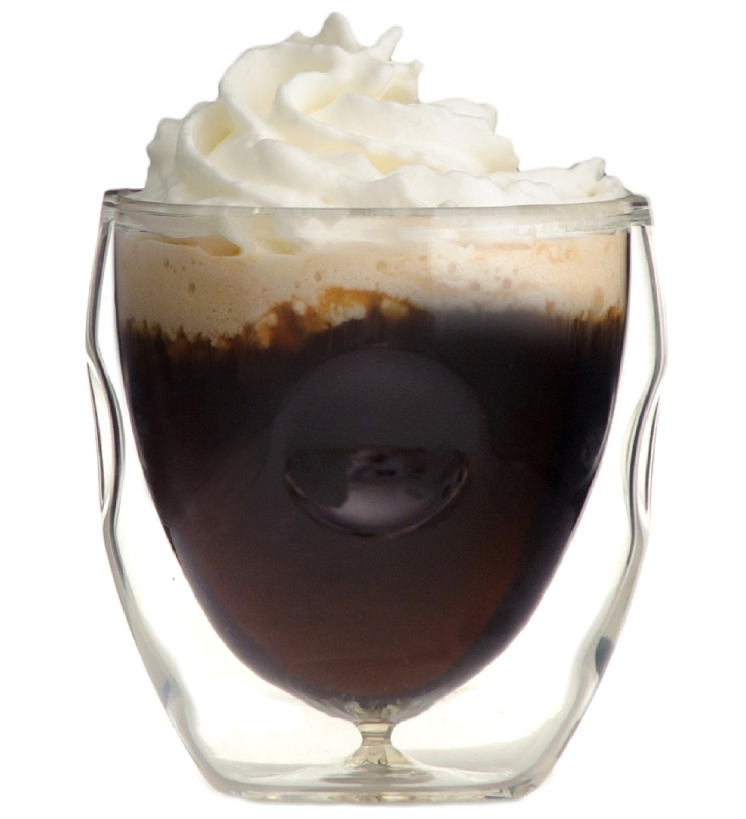 Ozeri Moderna Artisan Series Double Wall Beverage and Espresso Shot Glasses, 2-Ounce, Set of 4