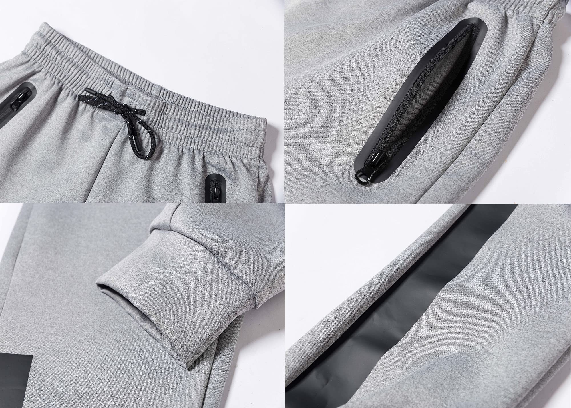 Men's Tracksuit Set 2 Piece Jogging Outfits Casual Sweatsuit,Light Grey,2XL