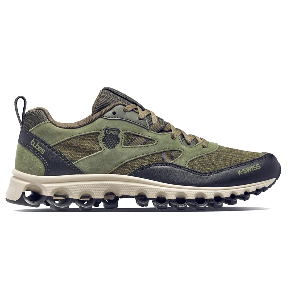 K-Swiss Men's Tubes 200 Trail Running Shoe, Mayfly/Jet Black/Turtledove, 11