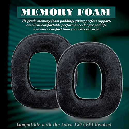 ZIXUANCUSHION Ear Pads Compatible with Astro A50 GEN4 Headset, A50 GEN 4 Mod Kit - Velvet/Ear Cushion/Headband/A50 Accessories - NOT FIT A50 GEN 3