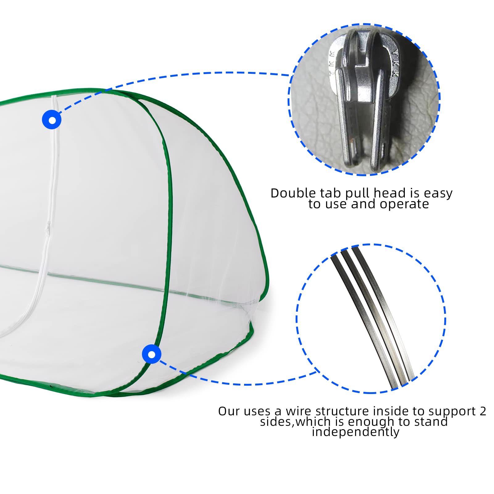 Pop UP Mosquito Tent for Camping Outdoor Travling Backyard, Self Standing Auto- Expanding, Single Portable Mosquito Net Tent (Tarp Floor)