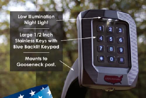 US Automatic 050551 Premium Wireless Keypad Rugged Die-Cast Locking Aluminum