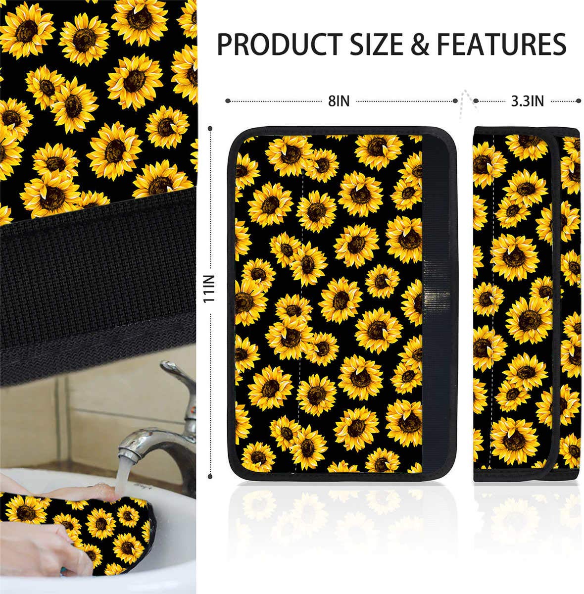 LedBack Crytal Butterfly Print Car Seat Belt Cover,Soft Car Seatbelt Strap Shoulder Pad for Adults,Children