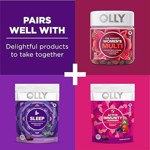 OLLY Immunity Powder, Daytime Immune Support, Elderberry, Vitamin C, D, Zinc, Fizzy Drink Mix, Berry Yuzu Lemonade - 10 Count