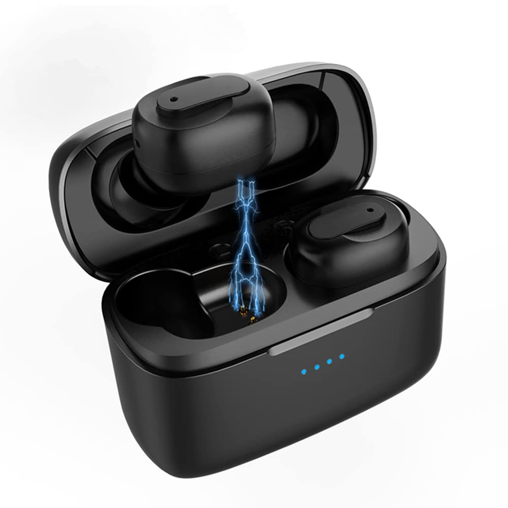 Uncahome True Wireless Earbuds, Bluetooth Earphones Touch Control with Wireless Charging Case, Waterproof Stereo Earbuds in-Ear, Built-in Mic Headsets, Premium Deep Bass for The Sport