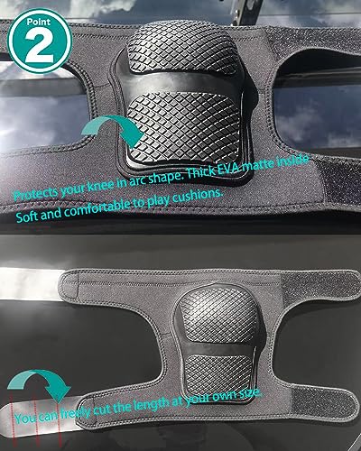 MiJiTrio Knee Pads Construction Heavy-Duty Work Knee Pads - Professional Non-Slip Hard-Shell Tactical Knee Protector with EVA Cushion Support soft and comfortable- For Construction, Gardening (Large)