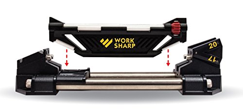 Work Sharp Guided Sharpening System, Diamond and Ceramic Dry Stone Knife Sharpener for axes, garden tools, knives, without water or oil Black