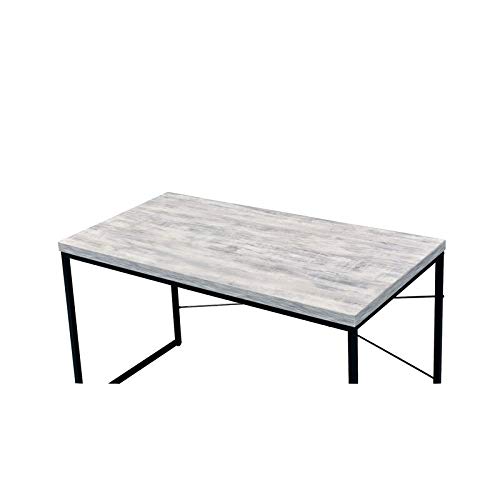 M MAJOR - Q Antique White & Black Buller Reversible Home Office Work Desk, White and Black