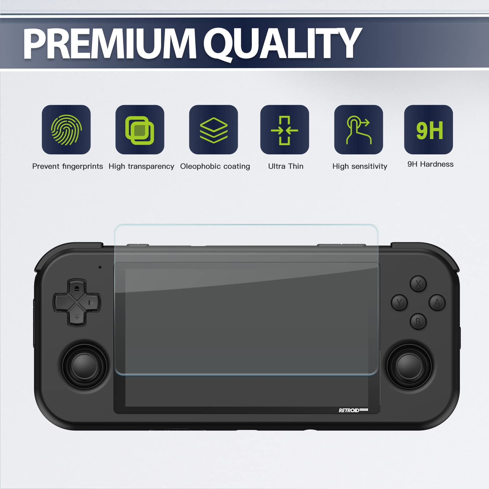 Retroid Pocket 3 Screen Protector, 4.7" Display Tempered Glass Screen Protector 3 3 Plus