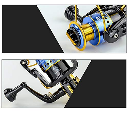 LLJPYX7L Salt Water Reel with 11 Bearings, Ultra-Smooth Fishing Reel, 5.5:1 Gear Ratio, Left/Right Rocker arm Interchangeable (Color : 6000)