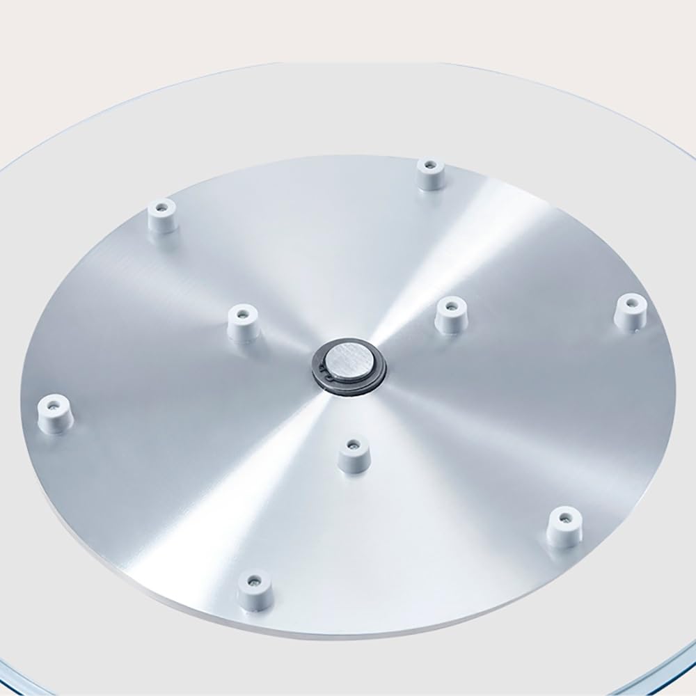 MAGILL Lazy Susan Tempered Glass Turntable Clear Rotating Serving Plate - 24/28/32inch Round Tabletop Rotating Tray Silent & Smooth Easy to Share Food (Color : Clear, Size : 80cm/32in)