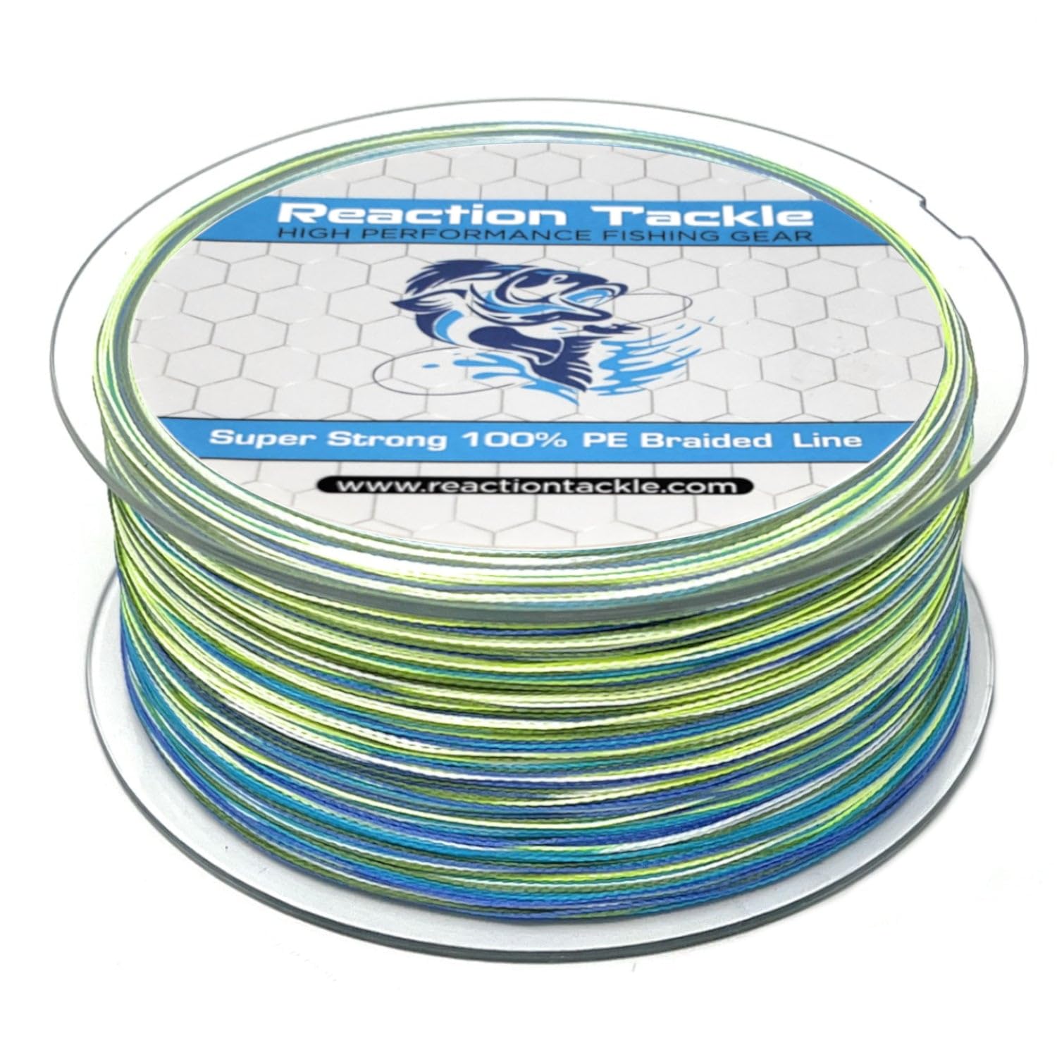 Reaction Tackle Braided Fishing Line Camo Aqua 20LB 1000yd