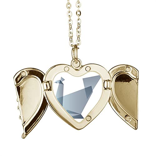 Origa Peacock Geometric Shape Folded Wings Peach Heart Pendant Necklace