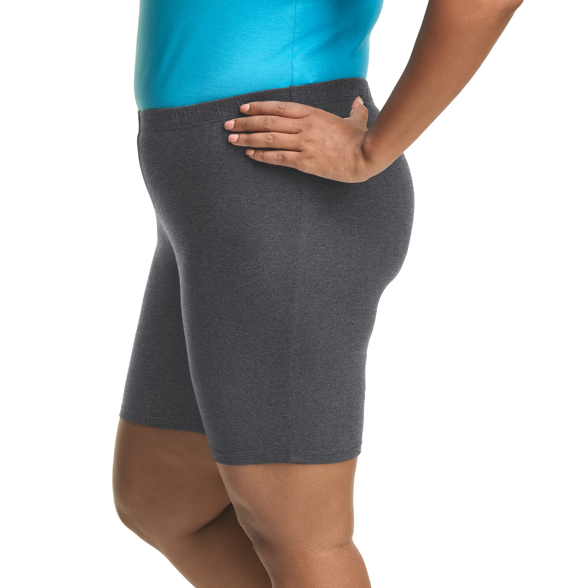 Just My Size Women's Plus-Size Stretch Jersey Bike Shorts
