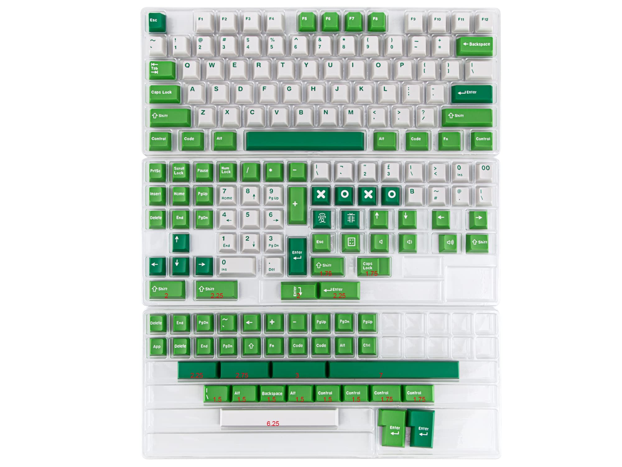 UniCusMech Keycaps Cherry Profile 173 Keys Keycaps Double Shot ANSI & ISO Layout Keycaps for Mechanical Gaming Keyboard Cherry MX Switches (Typewriter)