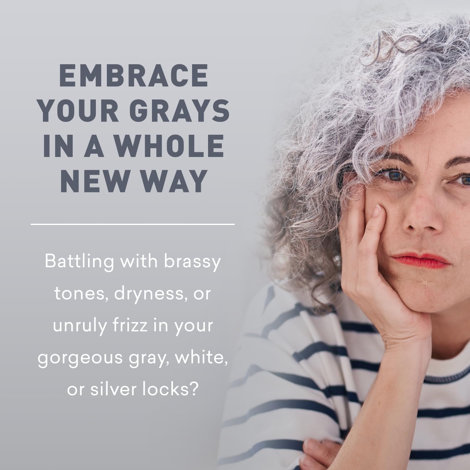 Just Nutritive Gray Hair Conditioner | Gray Hair Treatment | Just Natural Hair Care | Natural Conditioner 16 Oz.
