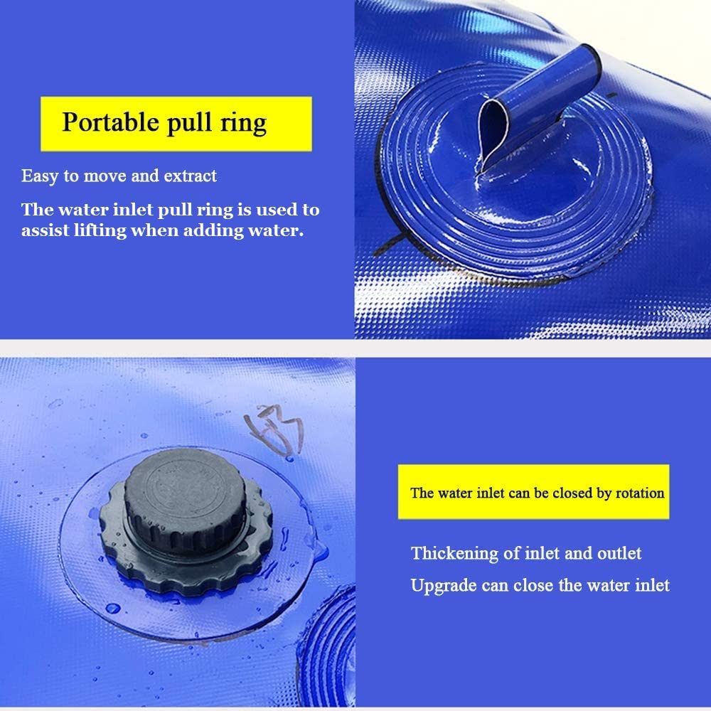 Large-Capacity Foldable Water Container Water Storage Bladder Collapsible Water Bladder Tanks Soft Drought-Resistant Water Bag Drought-Resistant and fire-Fighting Agricultural use Water Tank(240L)