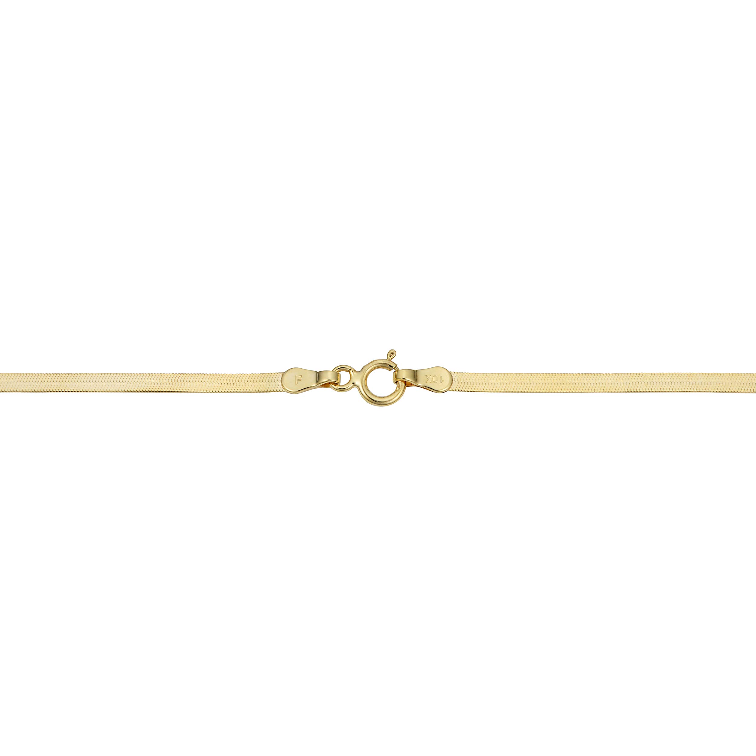 Kooljewelry 10k Yellow Gold Herringbone Chain Necklace (2.2 mm, 20 inch)