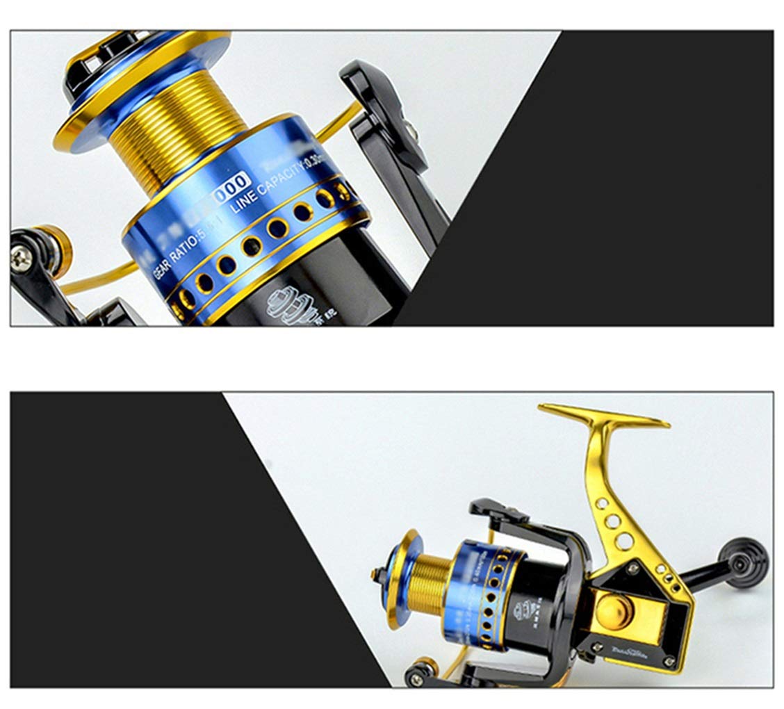 LLJPYX7L Spinning Fishing Reel, Durable Light brine Reel, 11 Rust-Proof Bearings, seawater Fresh Water Available, 5.5:1 Gear Ratio (Color : 1000)
