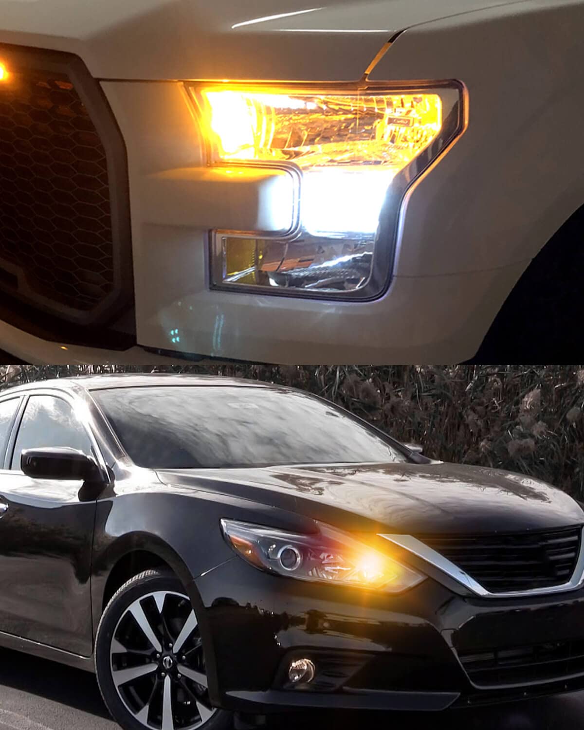 Lasfit Switchback 3157 3057 3155 3457 4157 Super Bright LED Bulbs for Turn Signal Lights Daytime running light parking light White Amber Yellow (NEED RESISTOR)