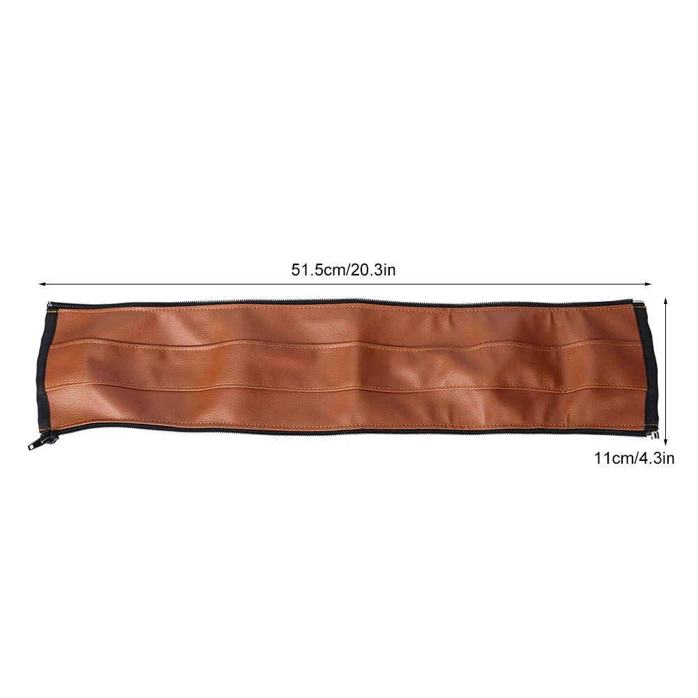 Stroller PU Leather Handle Sleeve Cover with Zipper Removable Baby Stroller Armrest Cover Stroller Accessories(Brown)