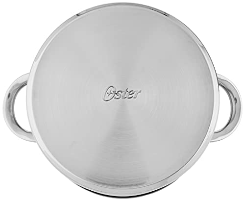 Oster Sangerfield Stainless Steel Cookware 5-Quart Pasta Pot w/Steamer & Strainer Lid