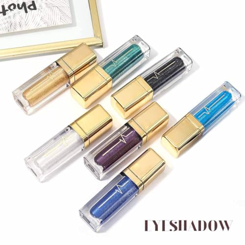 Kilshye Glitter Liquid Eyeshadow Shimmer Eye Shadow Metallic Eyeshadows High Pigment Eyes Shadow Long Lasting Waterproof Eyes Liquid Makeup for Women and Girls Pack of 1 (C- Green 18)