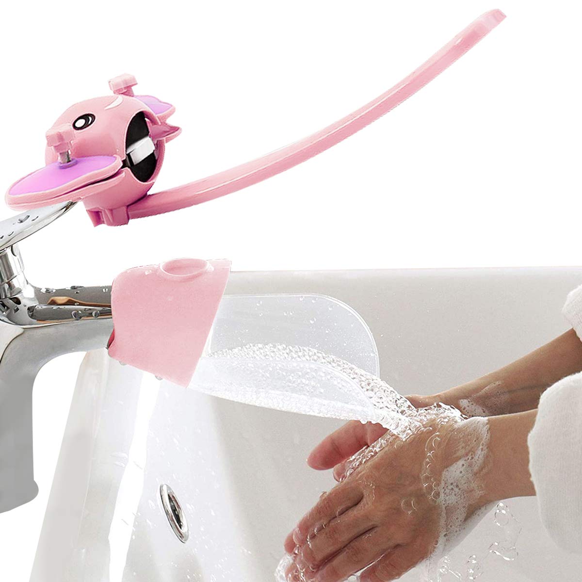 LUOYA Faucet Handle Extender+Faucet Extension Faucet Guide Sink Extender Set,A Safe Convenient Faucet to Make Washing Hands Attachment and Let Hand Washing in Children More Intersting