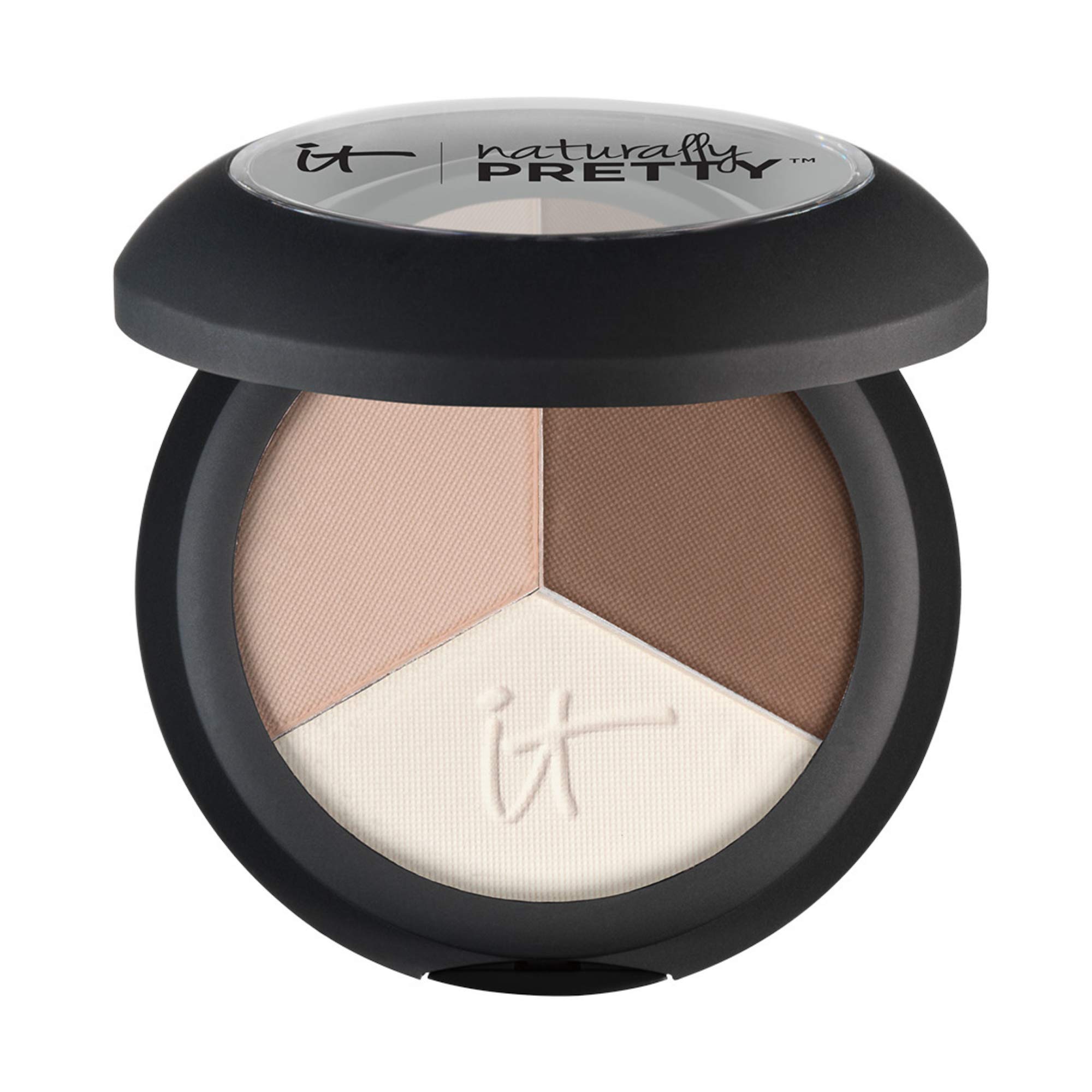 IT Cosmetics Naturally Pretty Trio, Matte Luxe - Anti-Aging Eyeshadow - Three Velvety Neutral Shades - With Hydrolyzed Collagen, Silk, Acai, Green Tea & Vitamins A, C & E - 0.03 oz