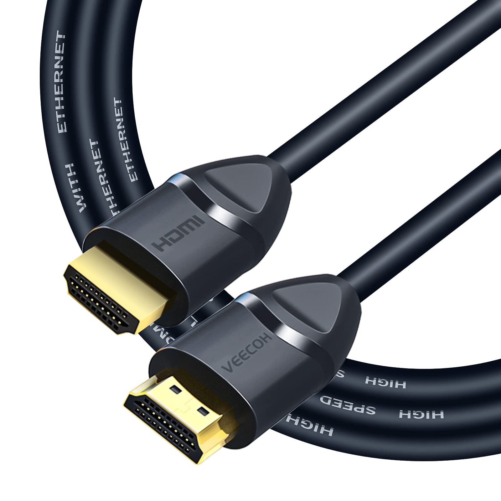 VEECOH 4K HDMI Cables 25Ft/8M Ultra High Speed Hdmi Cables 2.0,Highwings HDR 4K@60Hz 1080P@120Hz,hdmi cord support 3D,HD,ARC,CEC,HDCP 2.2,Compatible with PS5 PS4/Xbox One/HDTV/Blu-ray
