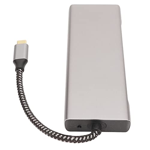 USB C Hub, Compact Portable USB C Docking Station 8 in 1 Aluminum Alloy 5Gbps Transfer for Business