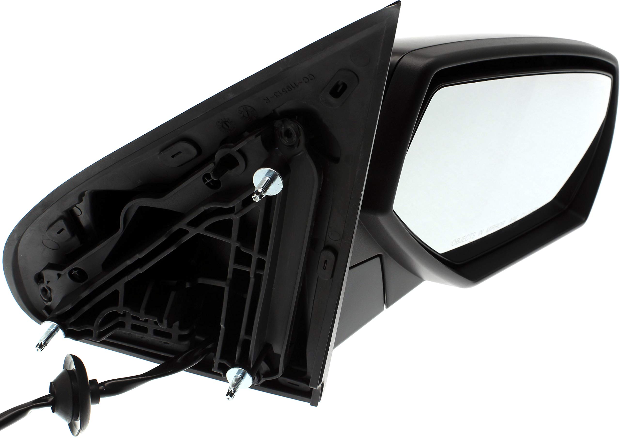 Kool Vue Passenger Side Power Heated Mirror for Chevrolet Silverado 1500 GMC Sierra 1500 2014-2018 Manual Fold Without Signal Light, Blind Spot Light, Memory & Puddle Lamp Paintable