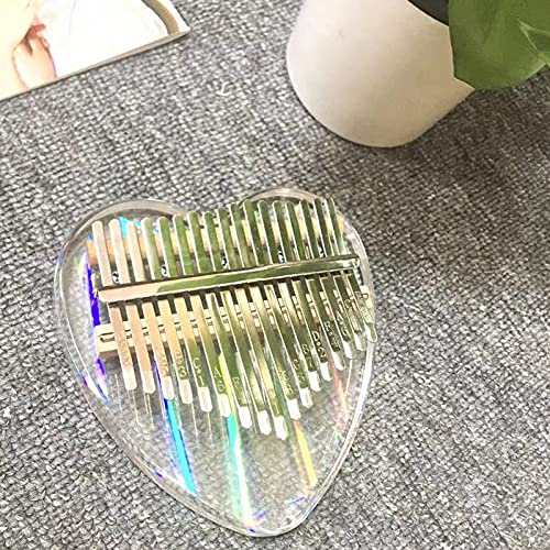 SDGH 17 Keys Colorful Kalimba Thumb Piano Portable Crystal Kalimba Acrylic Finger Piano for Kids Beginners