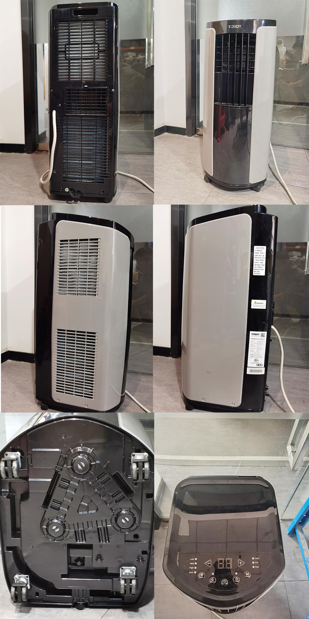 TOSOT 9,700BTU (5,000 BTU SACC) Portable Air Conditioner, Smart Wifi Control, AC Unit with Dehumidifier, Fan, Window Kit for Easy Installation, Cool Rooms Up to 300 Square Feet, Shiny Series