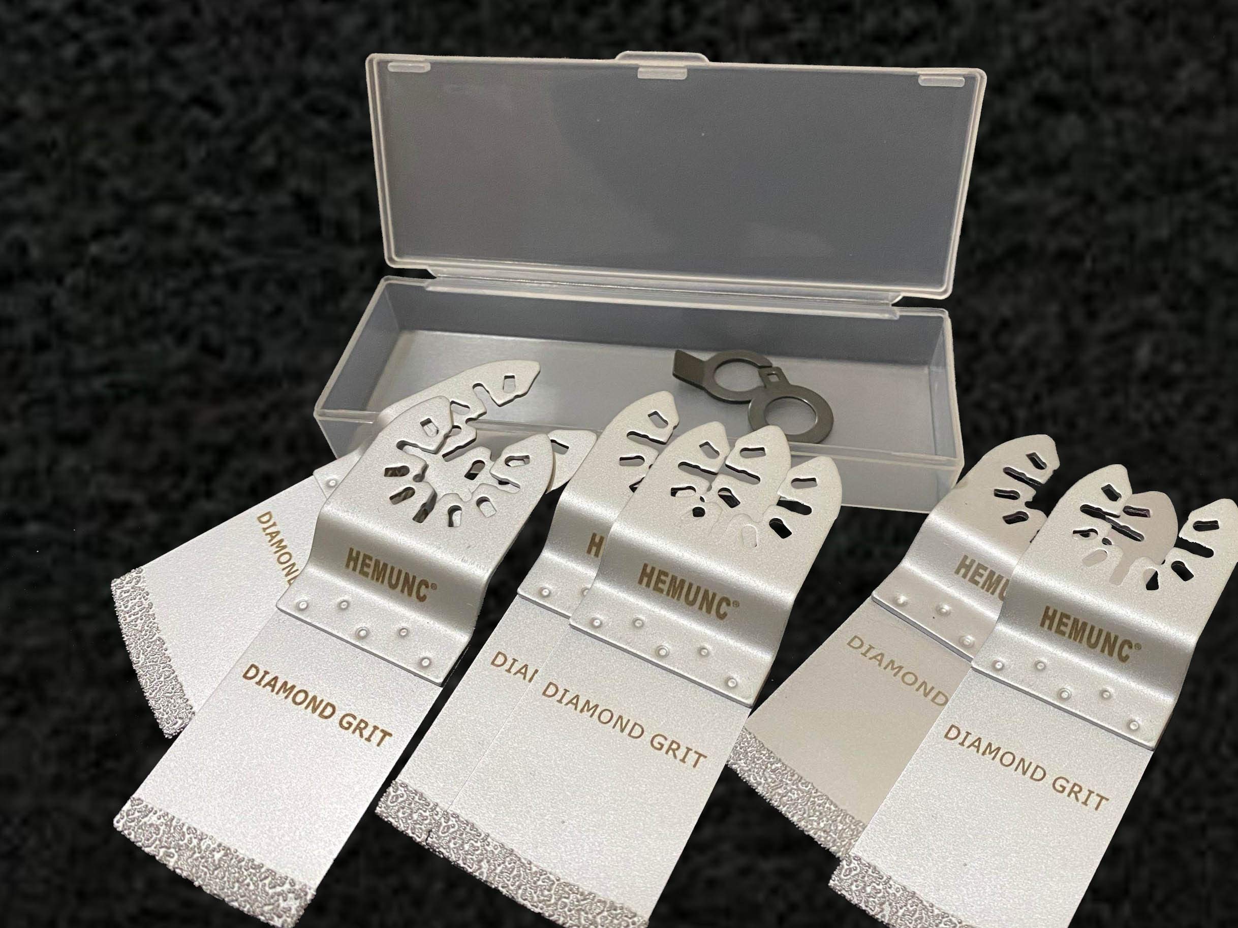 Oscillating Tool Blades, HEMUNC 6PCS Oscillating Multi Tool Diamond Saw Blades for Grout Removal, Flush Cut, Compatible with Dewalt Bosch Dremel Rockwell Makita Fein Multimaster Milwaukee and More