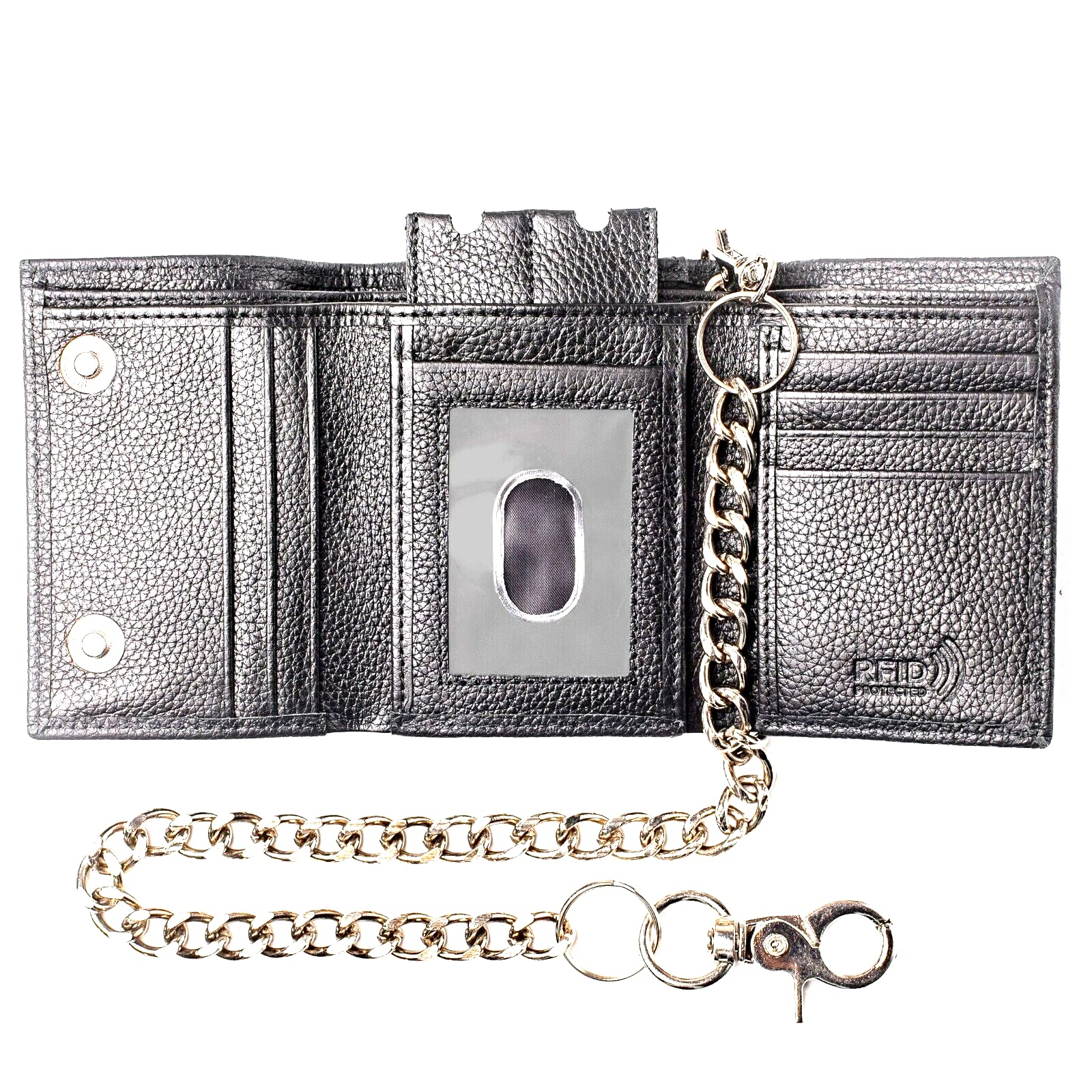 Juzar Tapal Collection Mens Wallets Black Trifold Rfid Protection Trifold Wallet Trifold Wallets For Men Men Wallet Leather Real Leather Wallets Biker Chain For Men