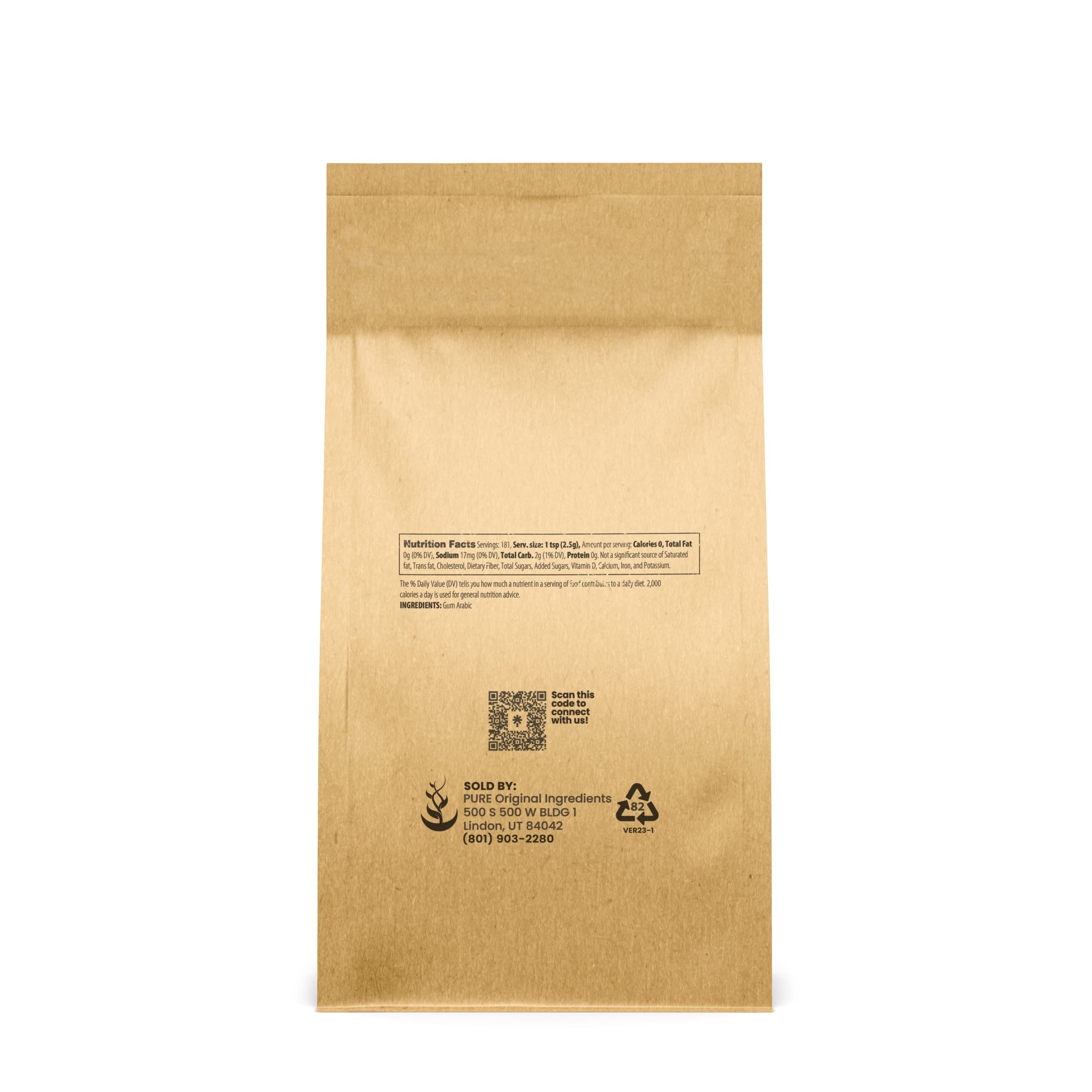 Pure Original Ingredients Gum Arabic (Acacia) Powder (1 lb) Essential Ingredient for DIY Watercolor Paints, Craft Cocktails, Royal Icing, Ice Cream