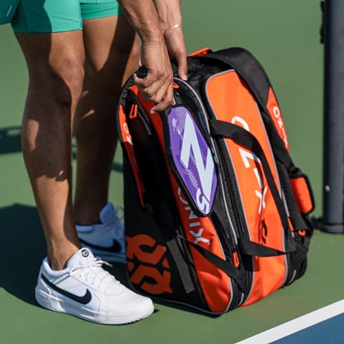 ONIX Pickleball Pro Team Long-Lasting Durability Hook and Loop Closure Easy to Carry Straps with Pockets Paddle Bag β Orange/Black