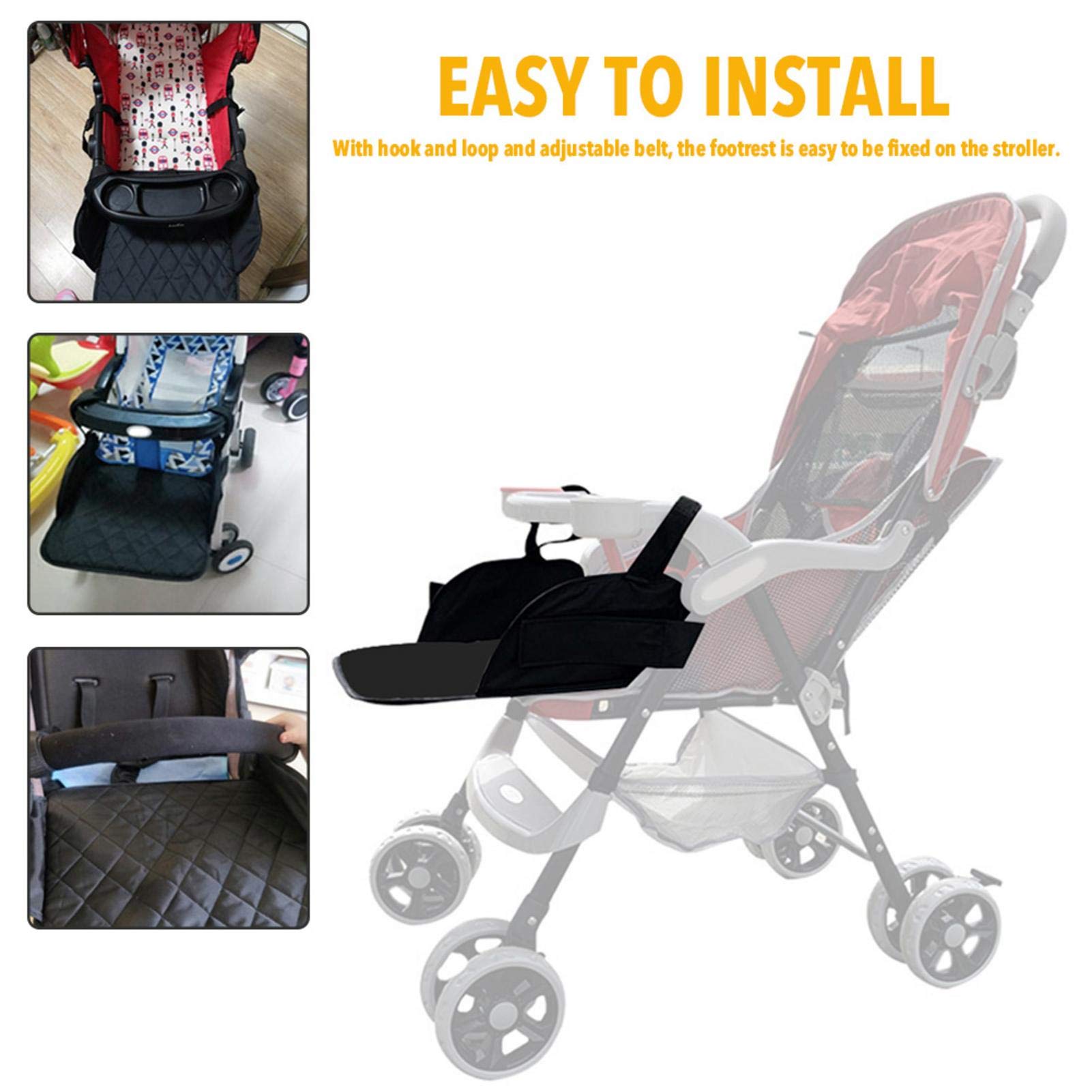 YIQAO Baby Stroller Footrest Universal Stroller Footboard Leg Rest Extension, Extended Seat Board for Baby Stroller, Pram Footrest Pushchair Accessories