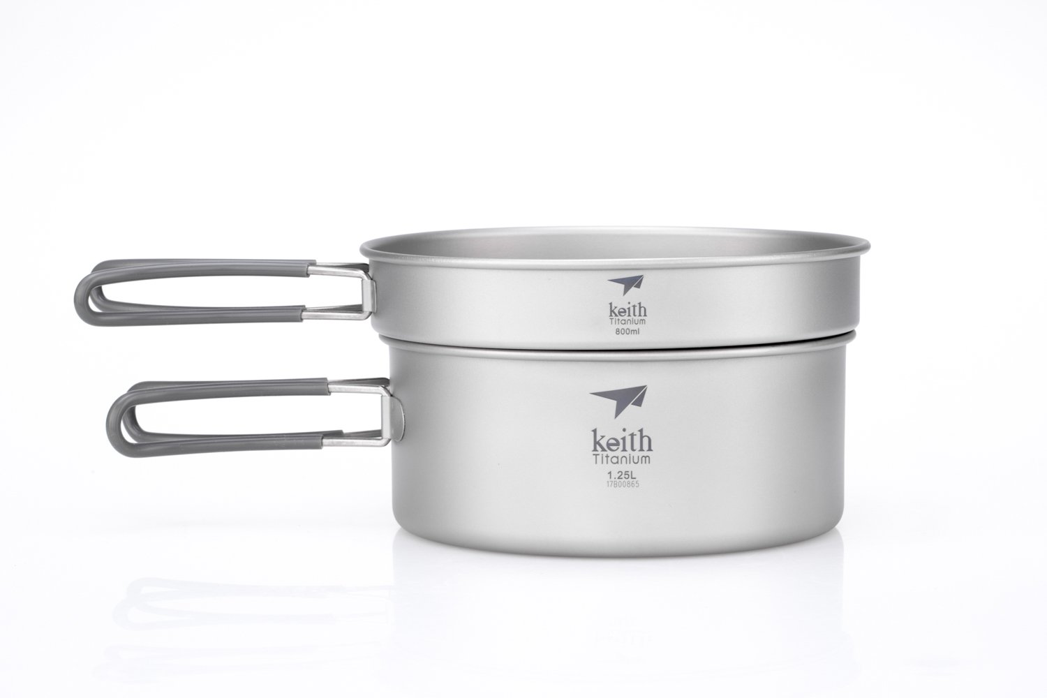Keith Titanium Ti6017 2-Piece Pot and Pan Cook Set - 2.05 L