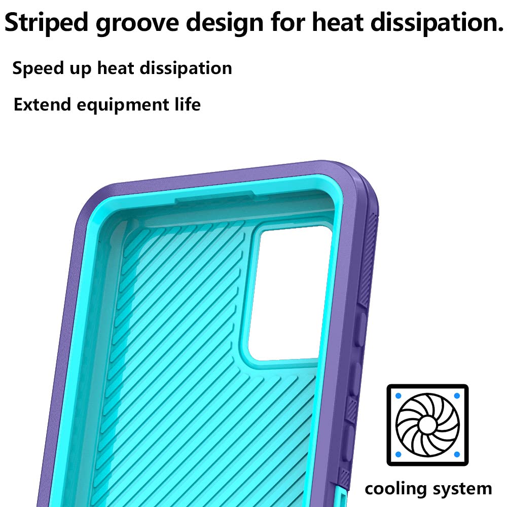 ONOLA Compatible with Samsung A02S Case,Galaxy A02S Case with HD Screen Protector (2 Pack),Samsung Galaxy A02S Case Durable Shockproof Dustproof 3-Layer Cover for Samsung A02S Phone Case(BlackOrange)