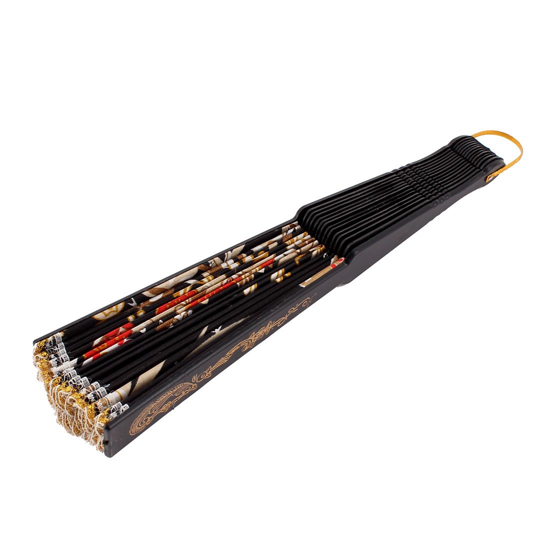 Qtqgoitem Blossom Printed Lady Summer Folding Hand Fan Khaki Red Black (model: be3 341 176 486 40e)