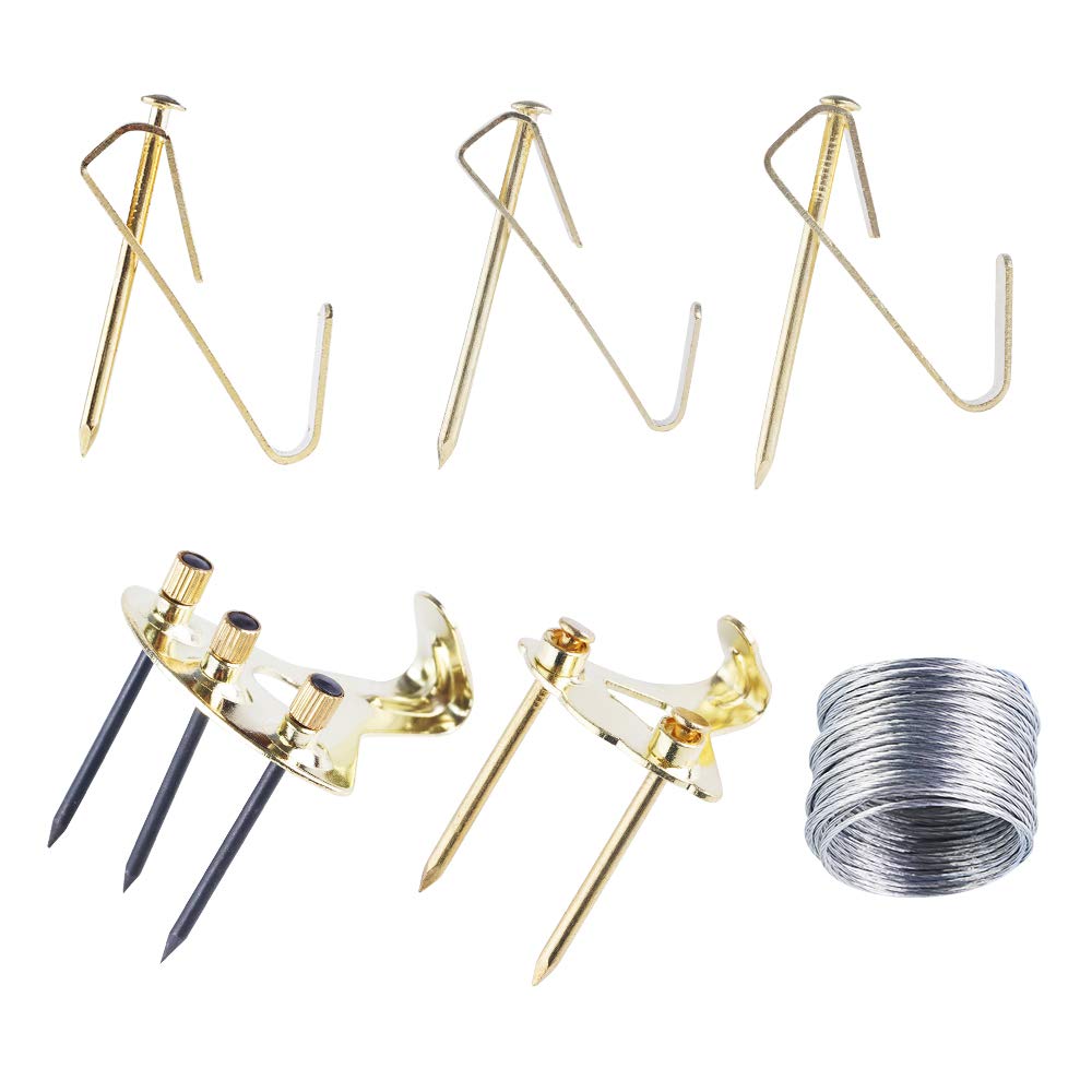 LOCONHA Picture Hanging Kit Includes Hooks, Nails, Sawtooth Hangers, Frames,and Picture Hanging Wire 246pcs