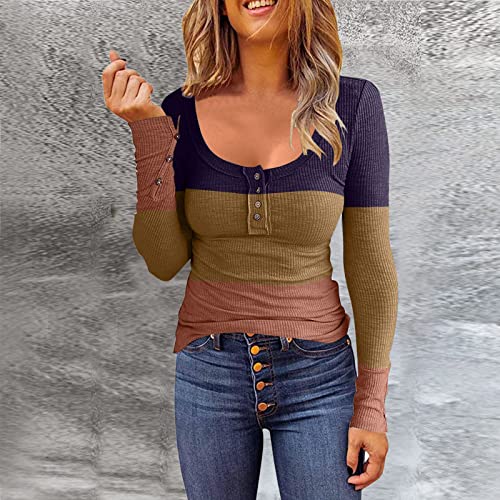 Sweatshirt for Women Hoodies Causal Loose Shirt Tops Oversize Comfy Blouse Tunics Sweatershirt Blouses Trendy Jumper Tops A-Brown