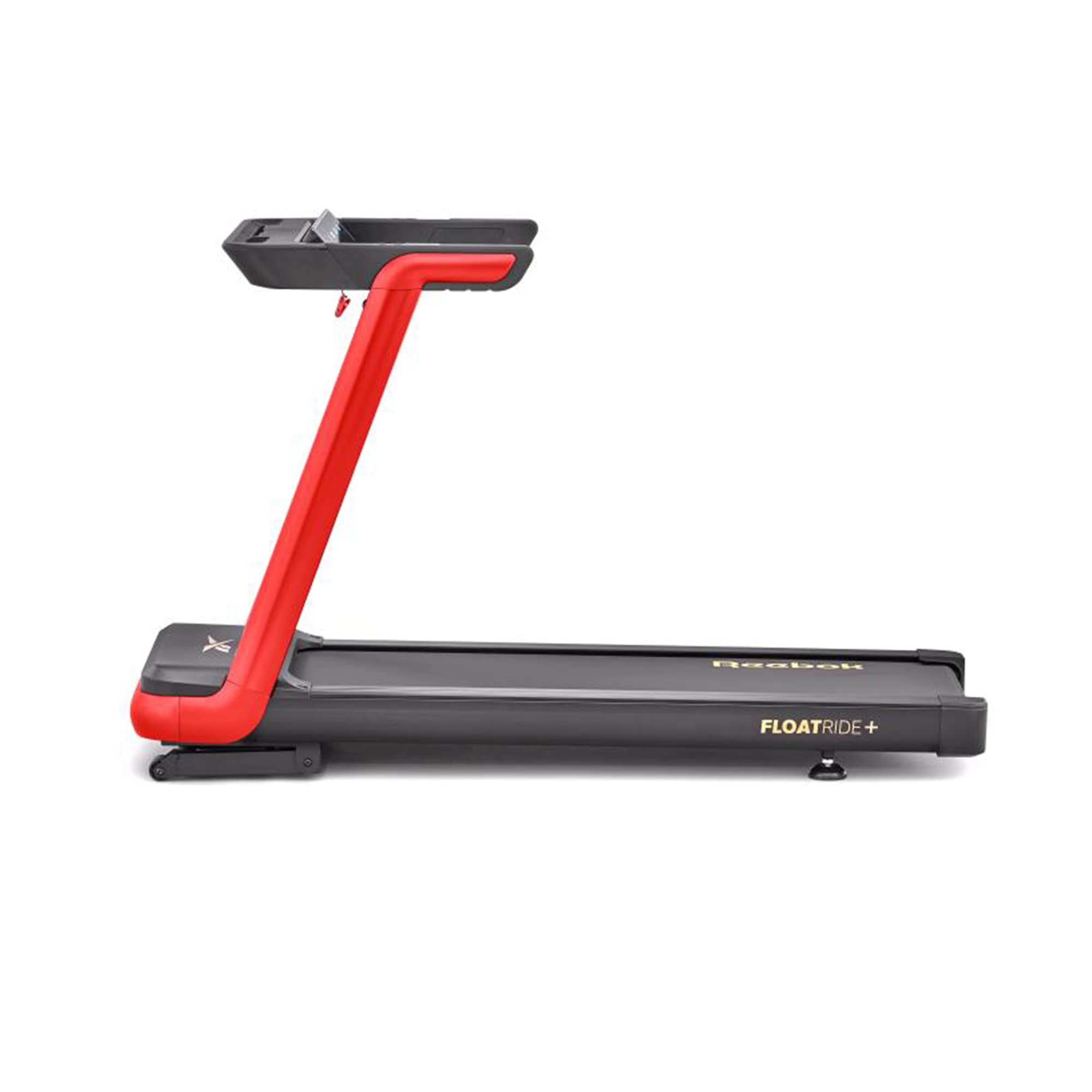 Reebok Adjustable Floatride Home Running Treadmill with Eco Kinetic Motor, Floatride+ Cushioning Technology, Fitness Programs, and Touch LED, Red