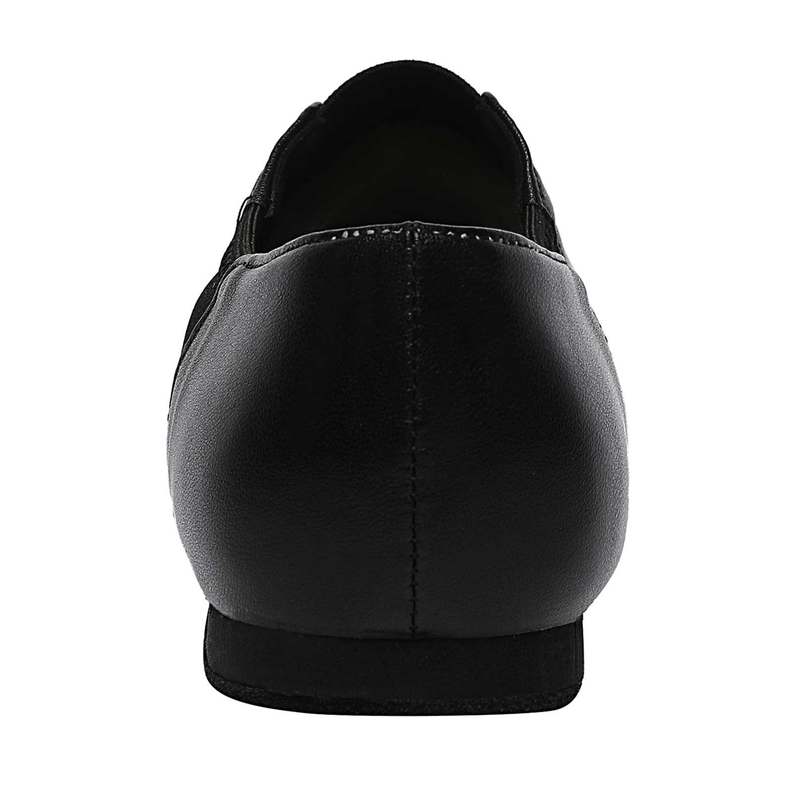Leather Sole Jazz Shoes Dance for Women and Men's, Black (5W / 4M)